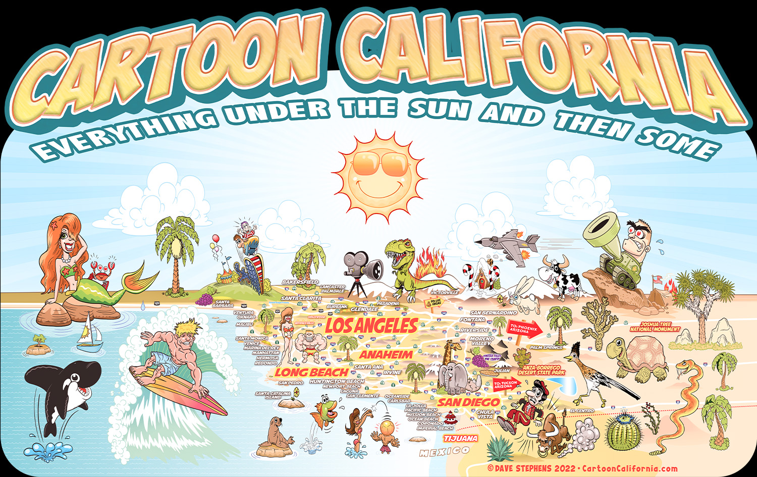 Cartoon Map Melamine